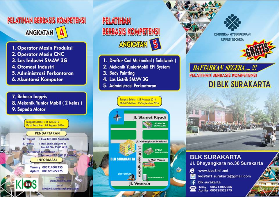 Pelatihan Gratis di BLK SOLO | BKK SMK Muhda