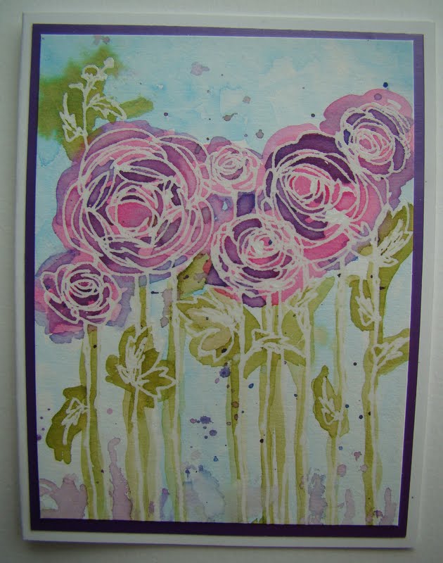 KT Krafts: Ranunculus Field Stamp By Stampendous
