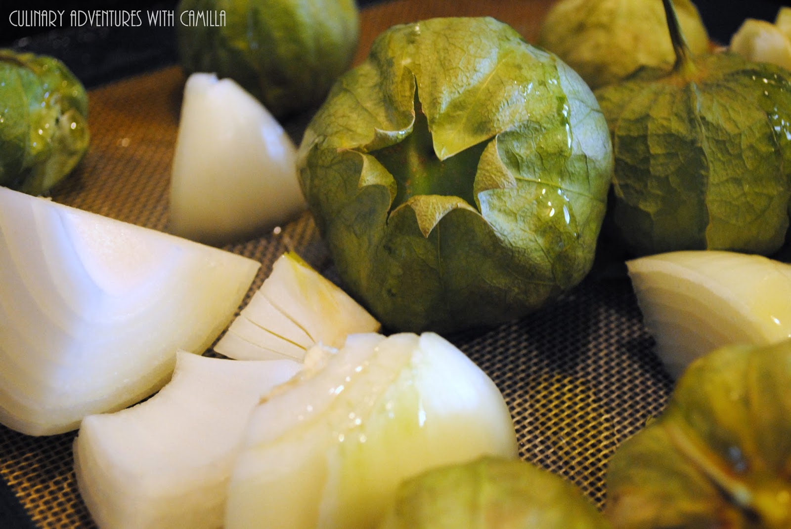 Roasted Tomatillo-Corn Salsa #KitchenMatrixCookingProject