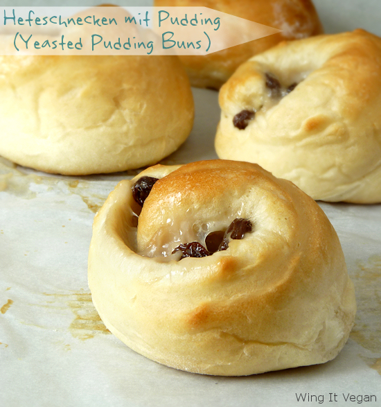 Yeasted Pudding Buns (Hefeschnecken mit Pudding)