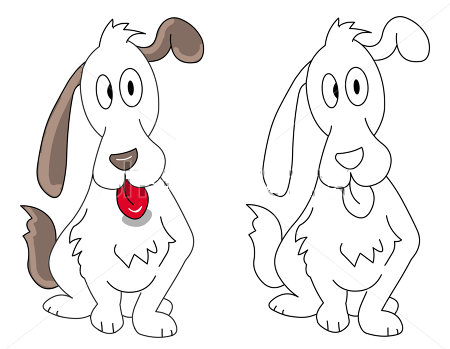 Planse de colorat si fise pentru copii: CATELUL - PLANSE de colorat cu ...