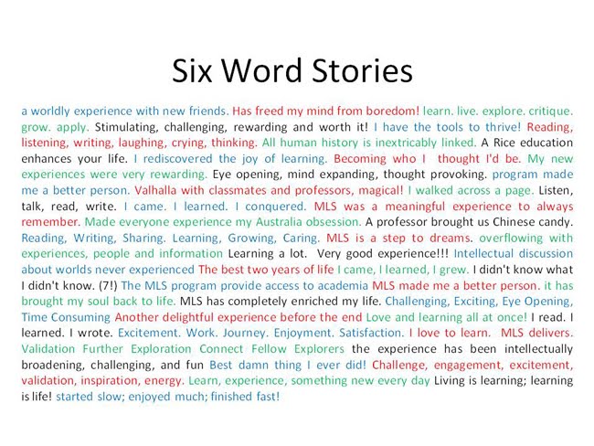 Sara Lytton: This Blog Post In Six Words