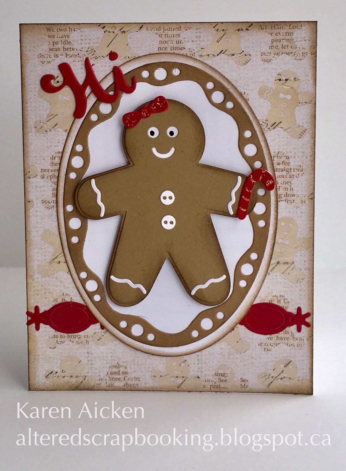 Altered Scrapbooking: Gingerbread Man Card Duo