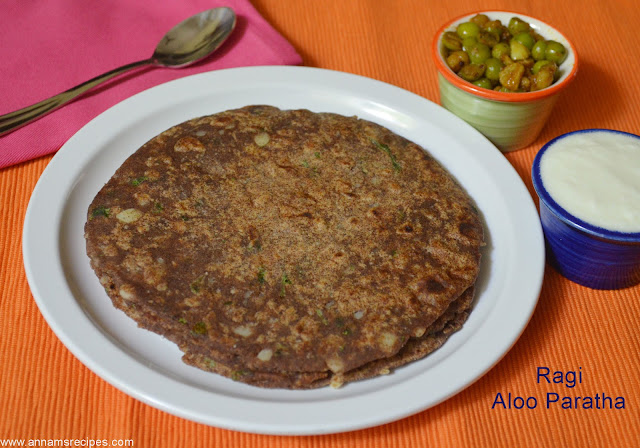 Ragi Aloo Paratha - Annam's Recipes