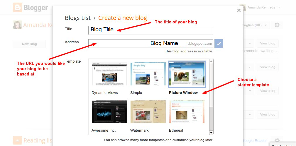 Solution To Blogger: My Blogs - How to start a Blog on Blogger