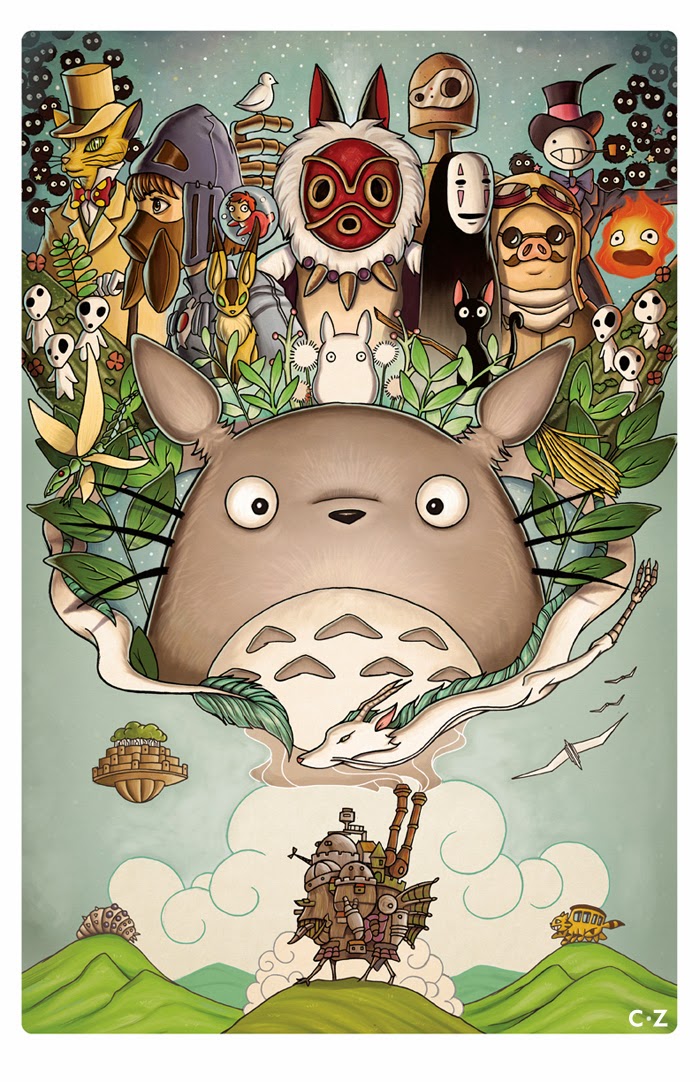 The Geeky Nerfherder: Cool Art: 'A Tribute To Hayao Miyazaki' by ...