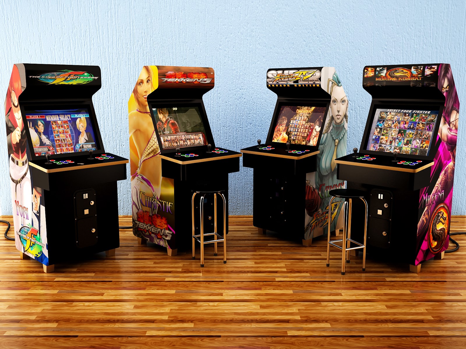 Raftti Design Portfólio: Fliperamas 3d (Arcades) - Novos Modelos