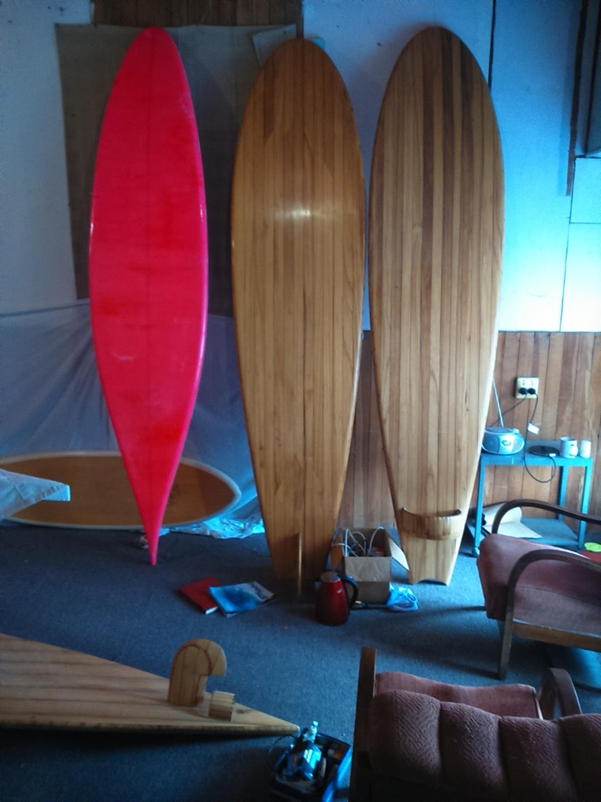 RoyStuart.biz: Parallel profile surfboard: laminating for deep single ...