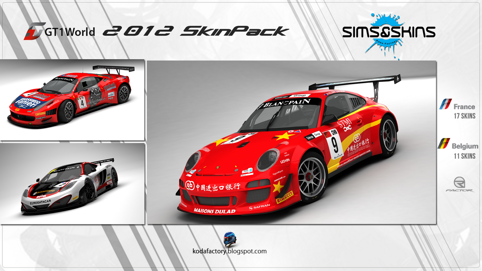 Koda Factory: GT1 World Championship 2012 SkinPack : rFactor