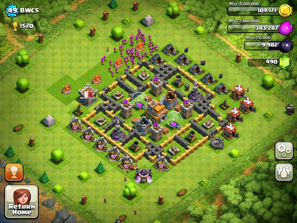Contoh Susunan Base Pada Town Hall 7 COC - Artikel Ampuh
