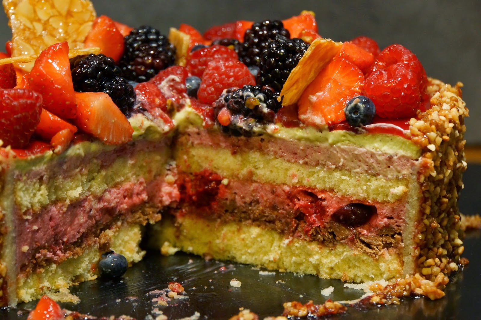 Entremet de fruits rouges