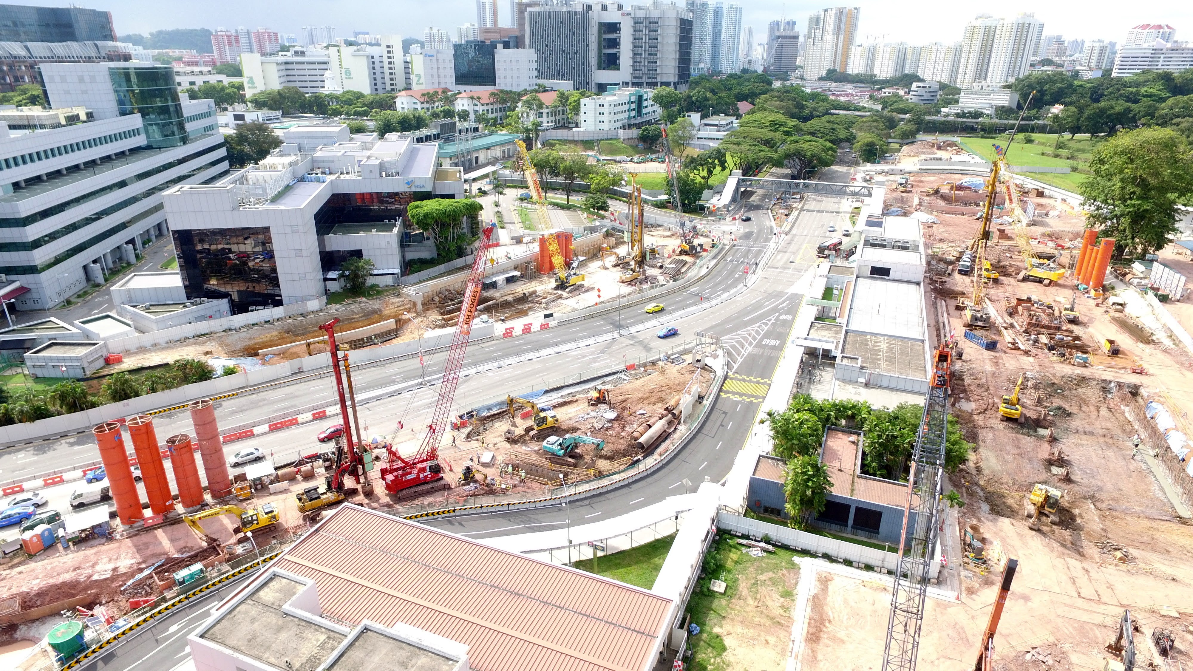 Thomson Line Construction: Outram Park D-walls (II)