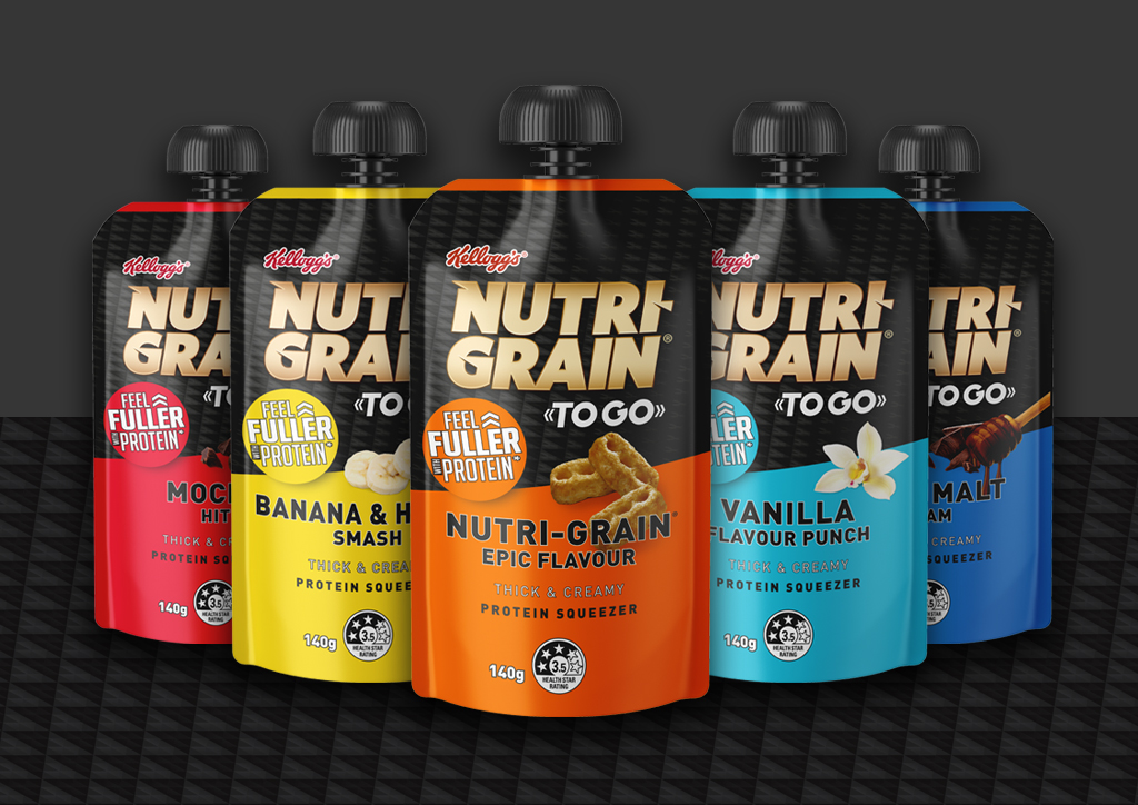 Nutri-Grain – TO GO Protein Squeezers on Packaging of the World ...