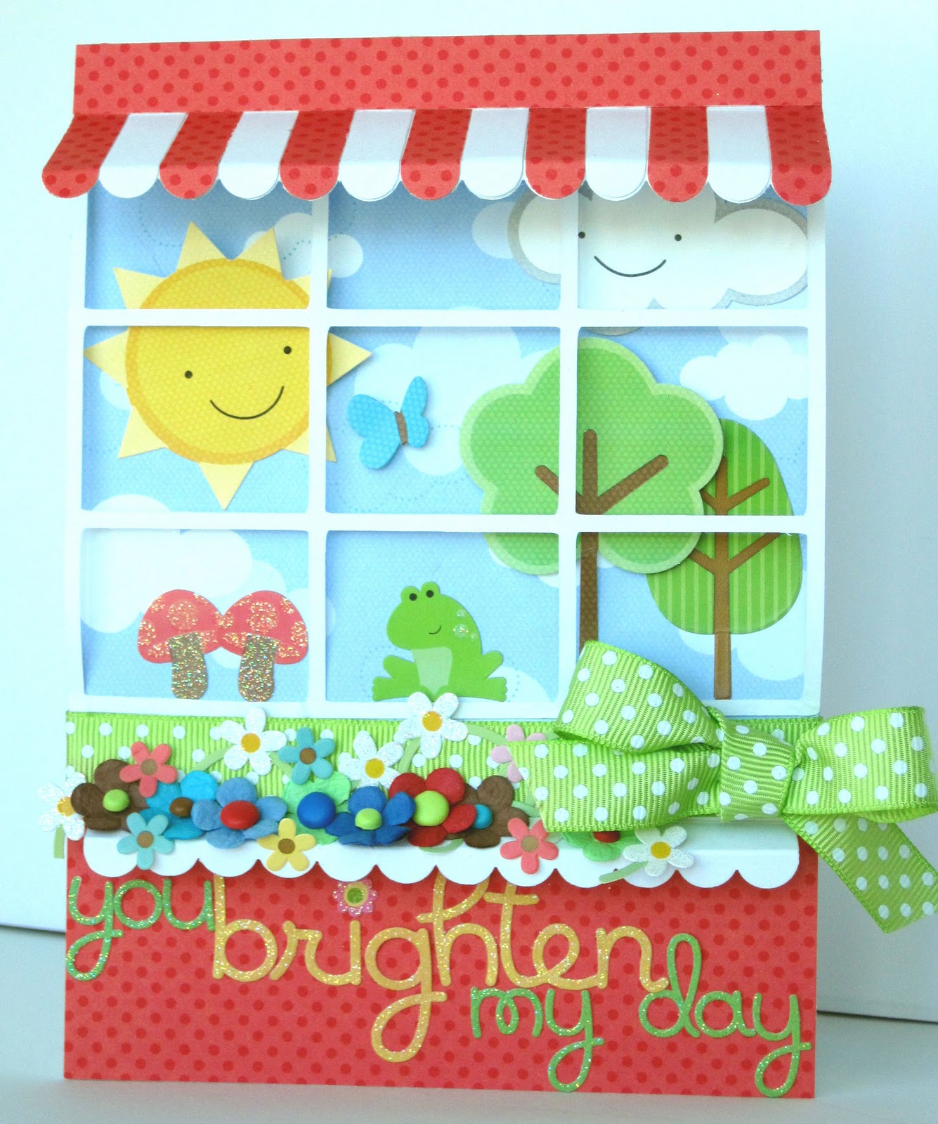 Rhinestones and Ribbon: Window Card Tutorial