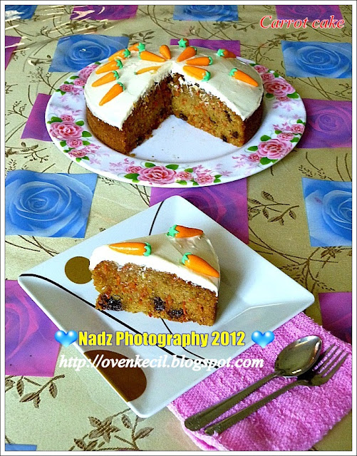 CUTE OVEN, SMALL KITCHEN: CARROT CAKE (KEK LOBAK MERAH)
