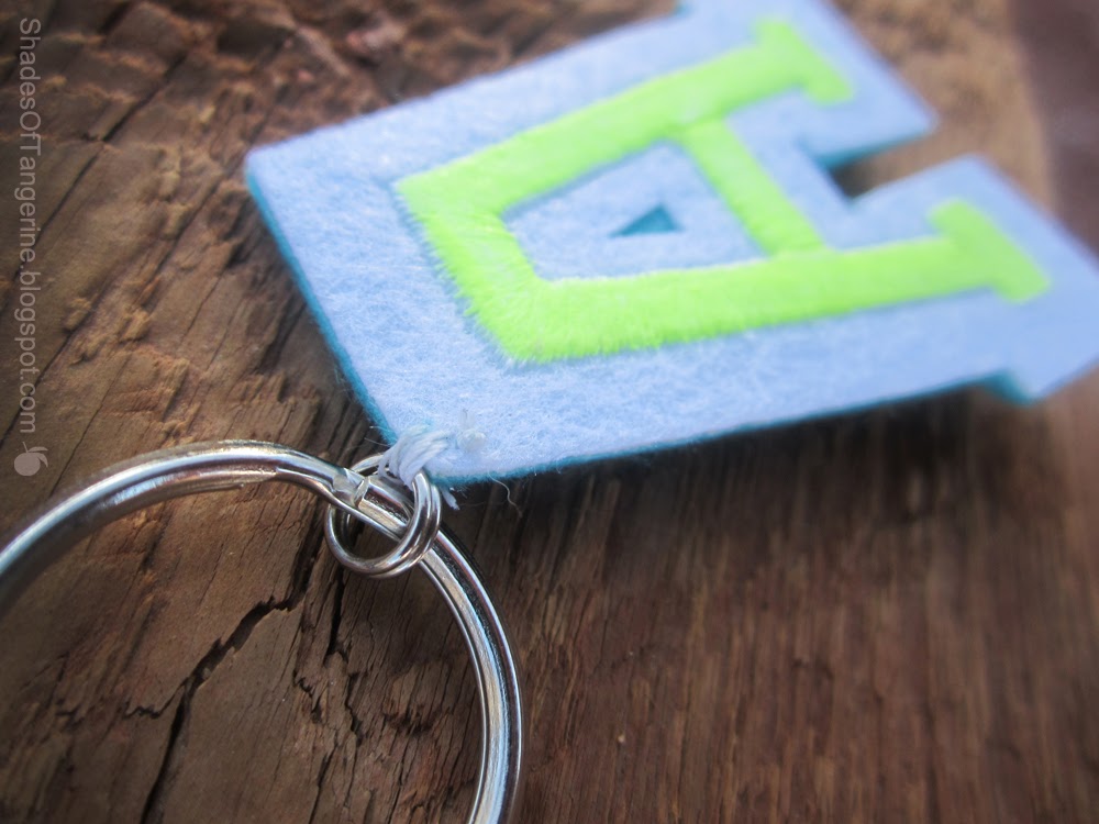 Shades Of Tangerine: Monogram Keychain (DIY)