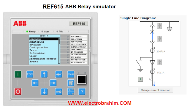 محاكات ريلي الحماية REF615 ABB Relay simulator