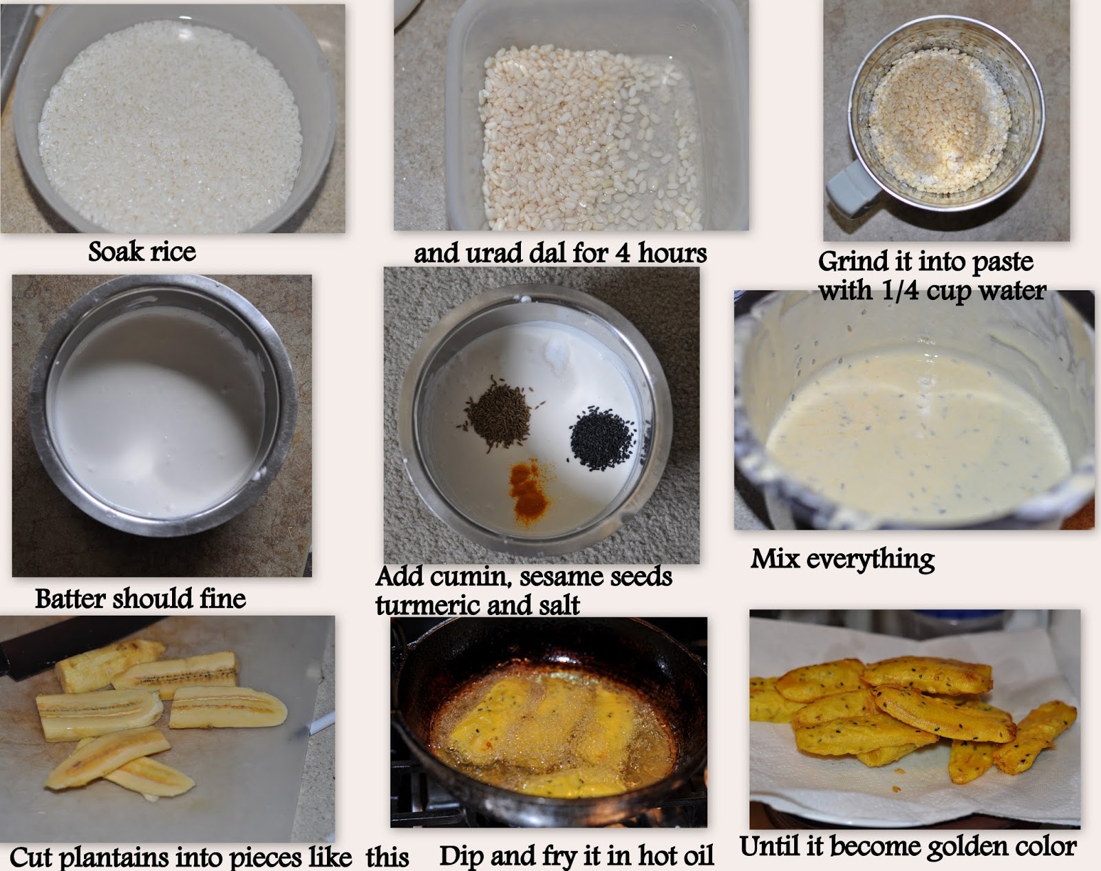 Pazham Boli/ Batter fried Plantain fritters - Zesty South Indian Kitchen