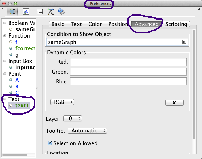 Making Math Visual: Highlight your correct answers in Geogebra
