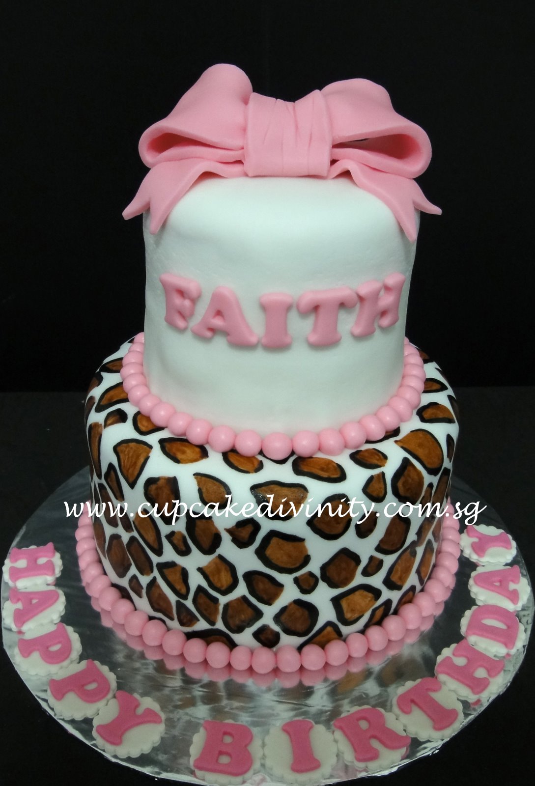 Cupcake Divinity: Mini 2 tier Faith Birthday Cake