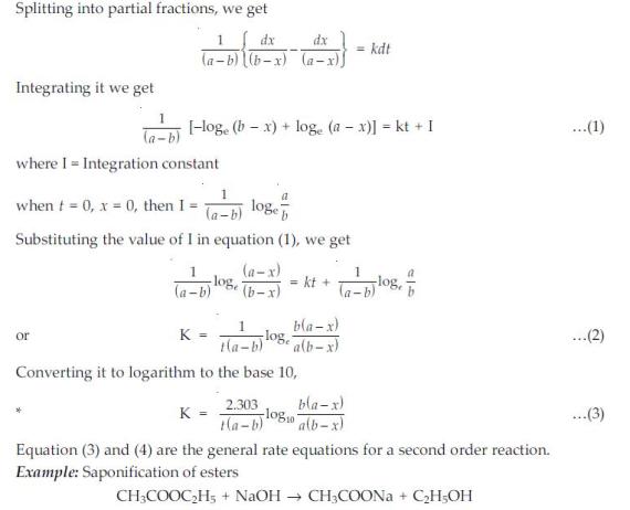 2nd Order Reaction Equation