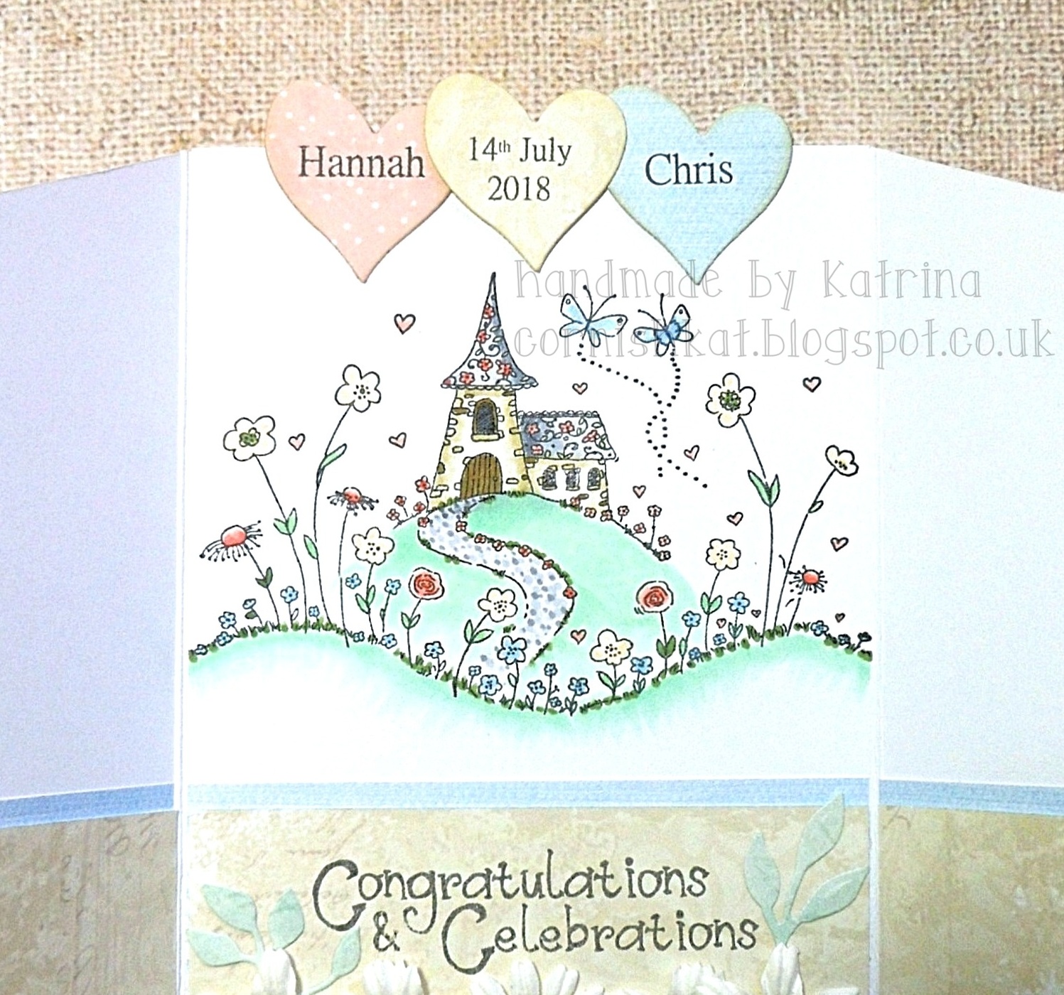 Katrina's Crafting Blog: Goddaughter's Wedding Card