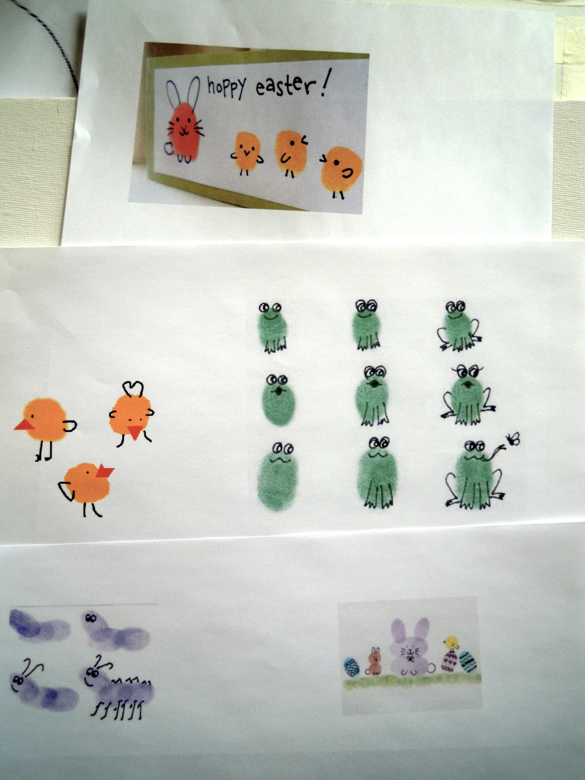 Here's What I Made!: Easter Thumbprint Signs (or Cards)