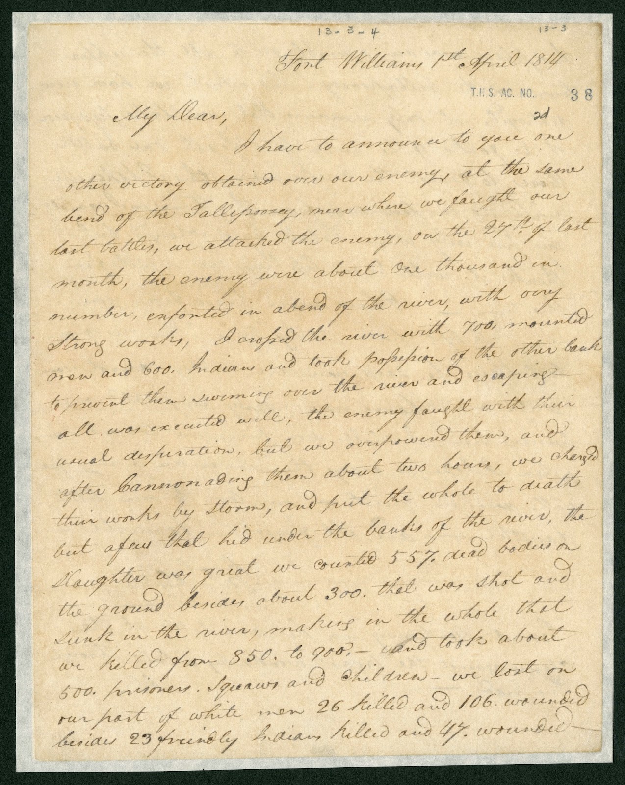 Battle Of Horseshoe Bend Primary Sources