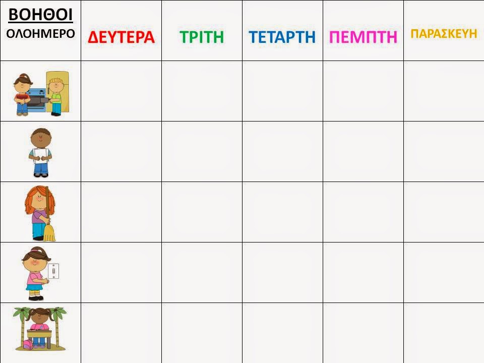 Πυθαγόρειο Νηπιαγωγείο: ΠΙΝΑΚΕΣ ΒΟΗΘΩΝ ΤΑΞΗΣ