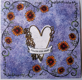 Barnsley Crafter: Flowery Heart Shield