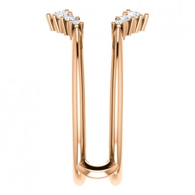 Ring Guard, Wraps, & Enhancers: 14K Rose Gold 1/4 CTW Diamond Ring Guard