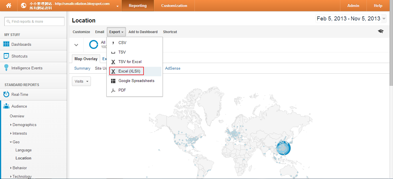 Output the Google Analytics Geolocation Data to Google Map - 小小整理網站 ...