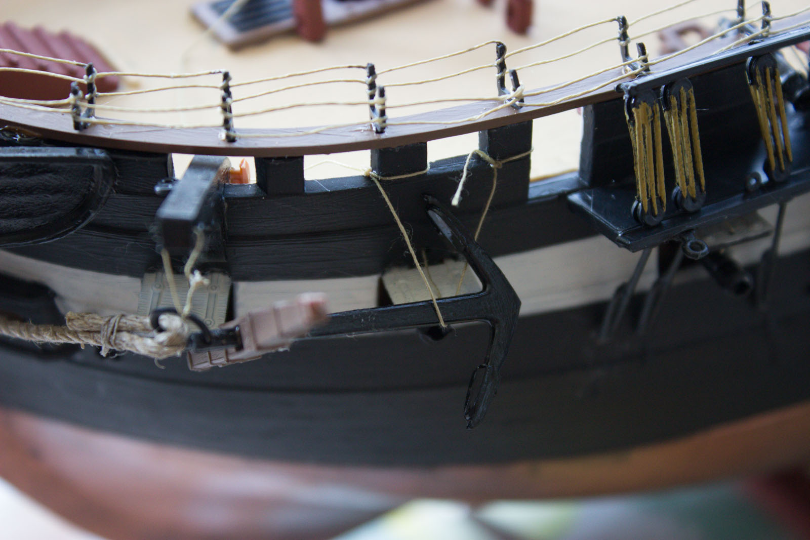 Sailing Ship Models: USS Constitution - Mounting the Anchors
