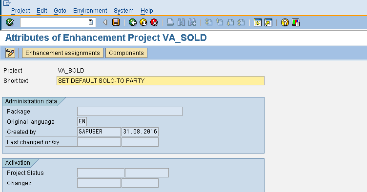 SAP TECH: Enhance the transaction 'VA01' , To set the default value to ...