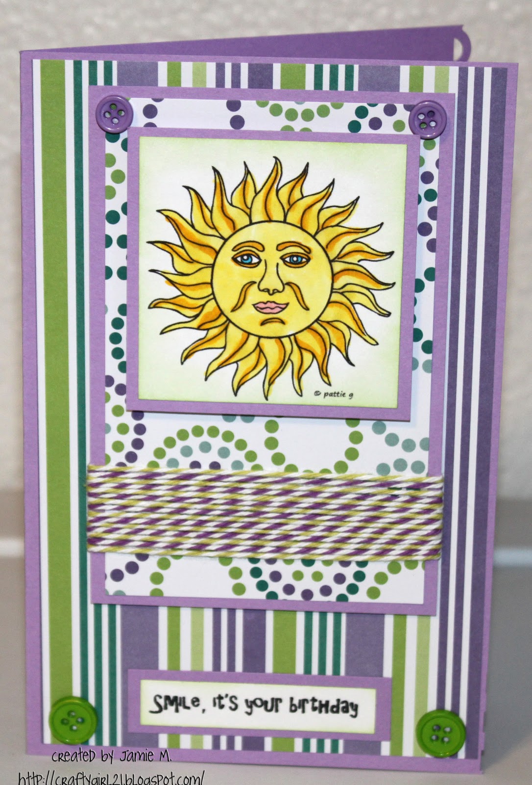 Crafty Girl 21!: Sunny Birthday Card