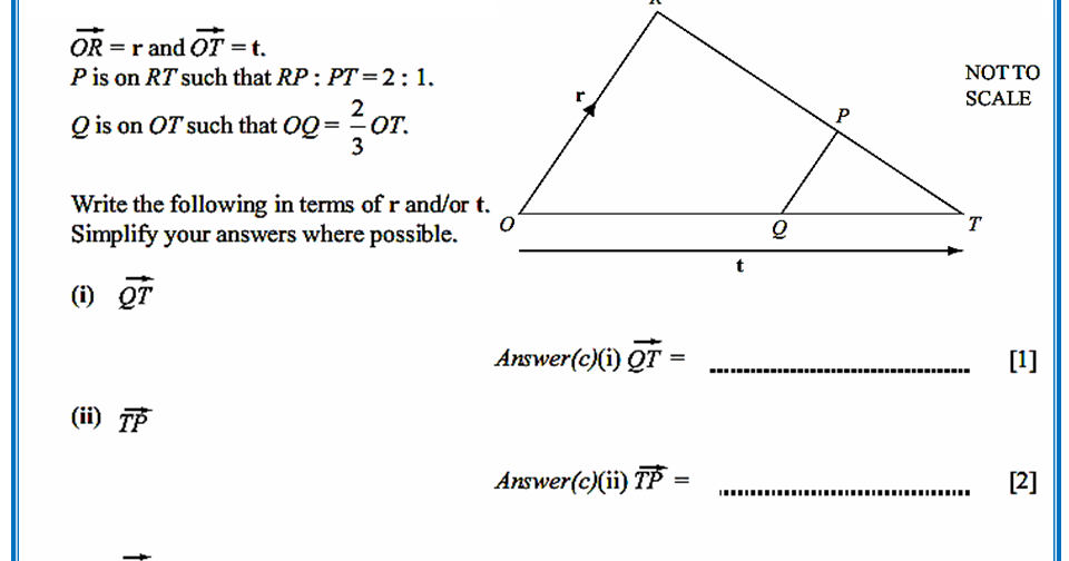 Vectors and Triangles - CIE Math Solutions