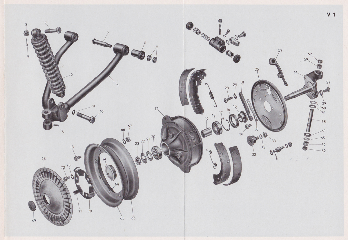 BZ's BMW Isetta 300's: Goggomobil T TS TL Parts Diagrams