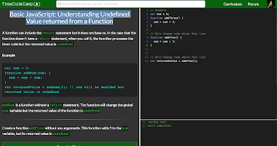 Just a Few Things..: Basic JavaScript: Understanding Undefined Value returned from a Function