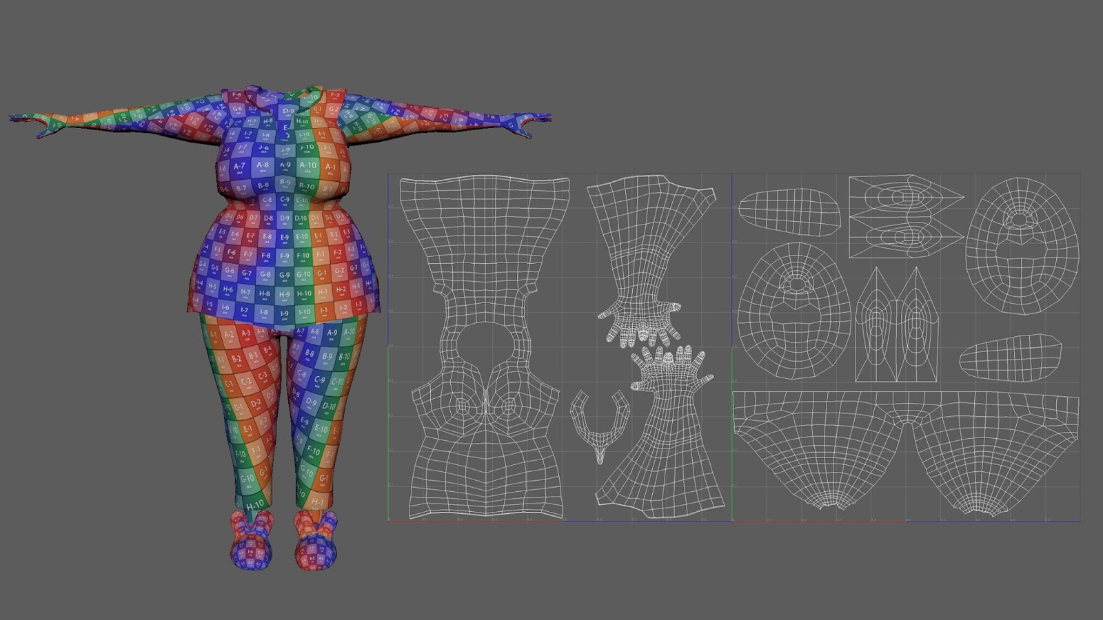 Ayunie Adiana: Minor Project: Character Body (UV Layout)