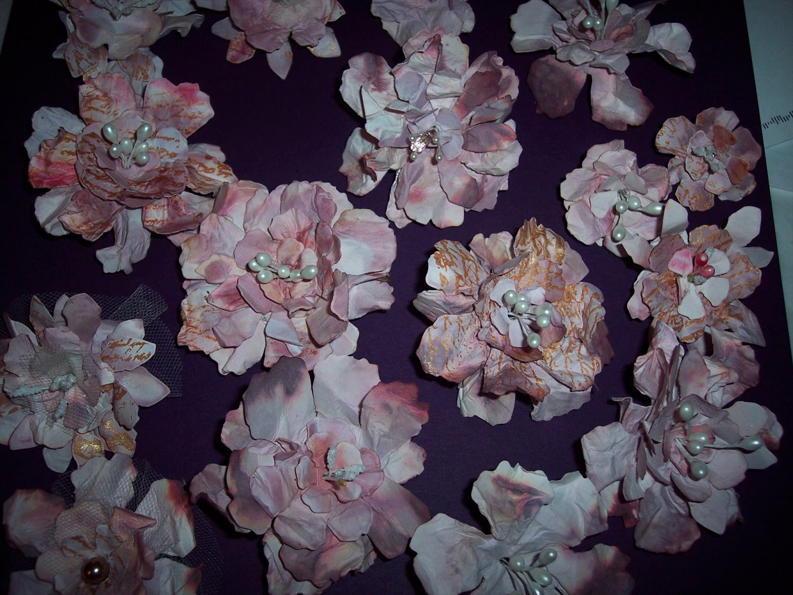 Put the Glue Down: TUTORIAL : Starch Flowers using Tim Holtz Tattered ...