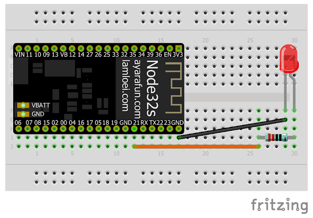 Arduino Er Esp 32s Wifi Bluetooth Module Control Gpio To Blink Led Using Arduino Core For