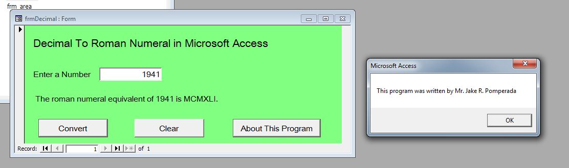Free Programming Source Codes And Computer Programming Tutorials Decimal To Roman Numeral In