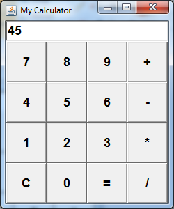 Program to create a simple Calculator using Java AWT components