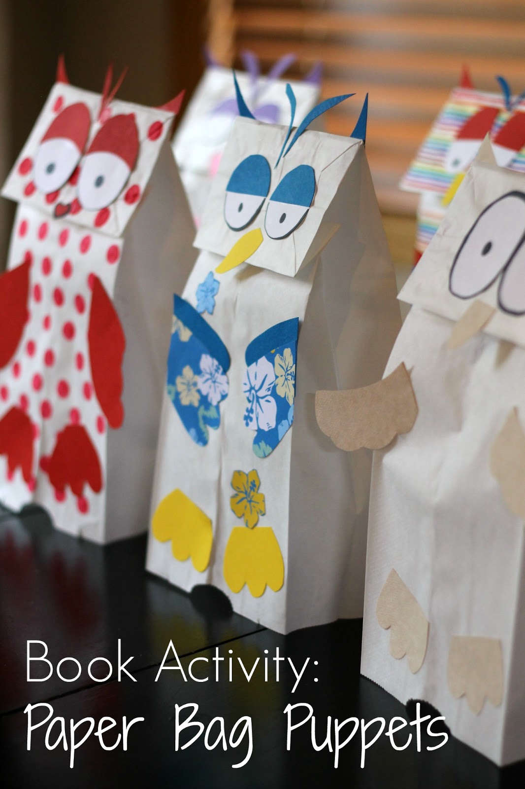 Little White Owl Paper Bag Puppets: Book Activity ~ Reading Confetti