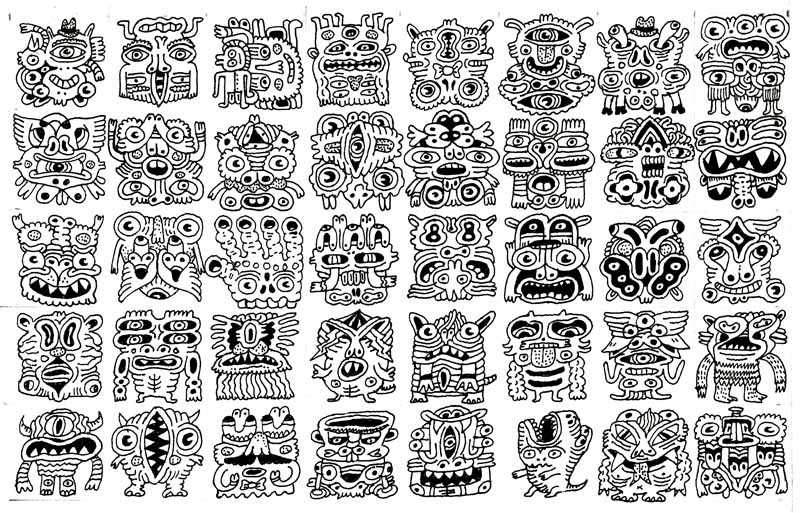 Alex Chiu the Artist.: Character Grid