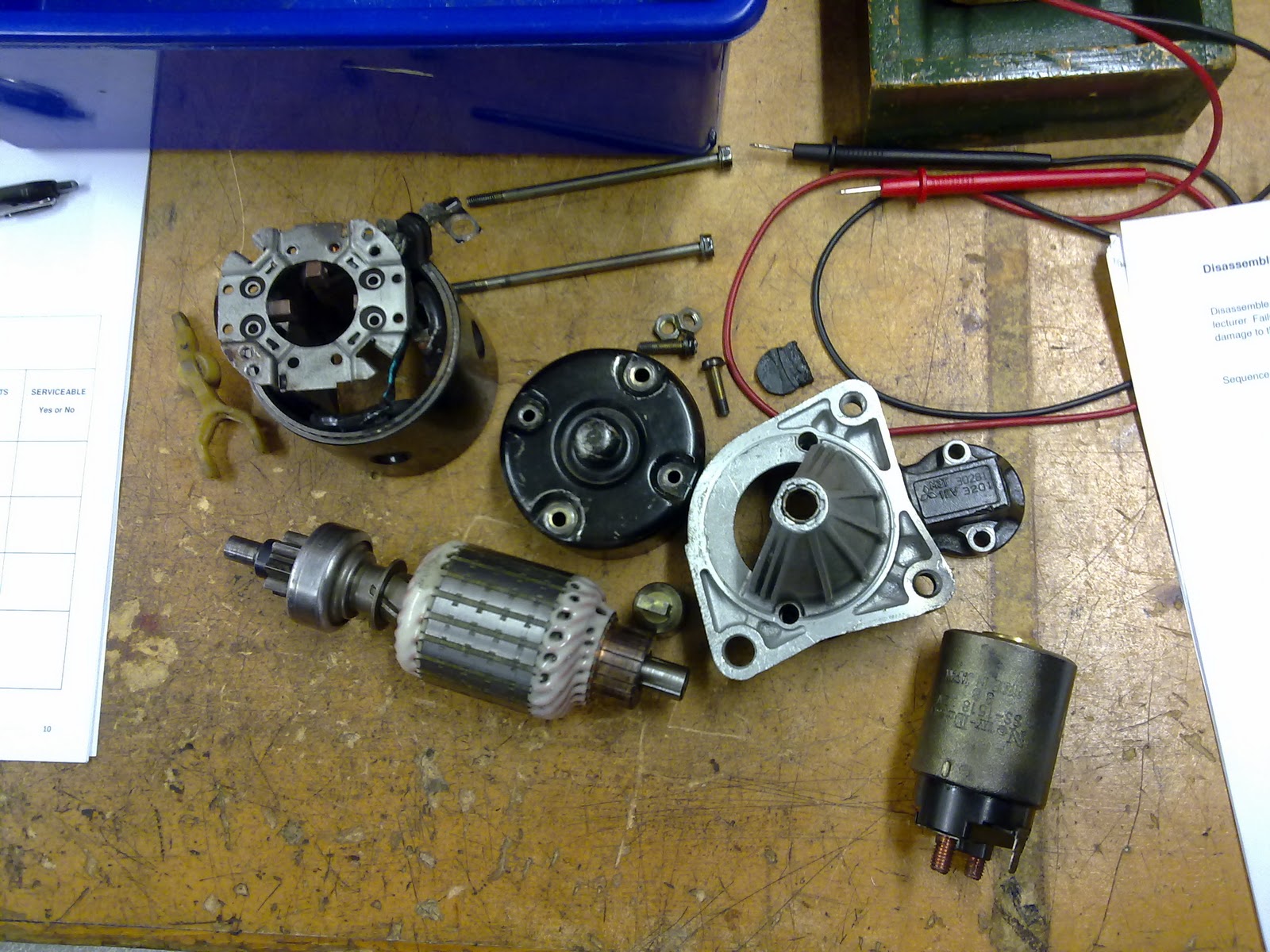 Leo: Starter motor bench testing and repair