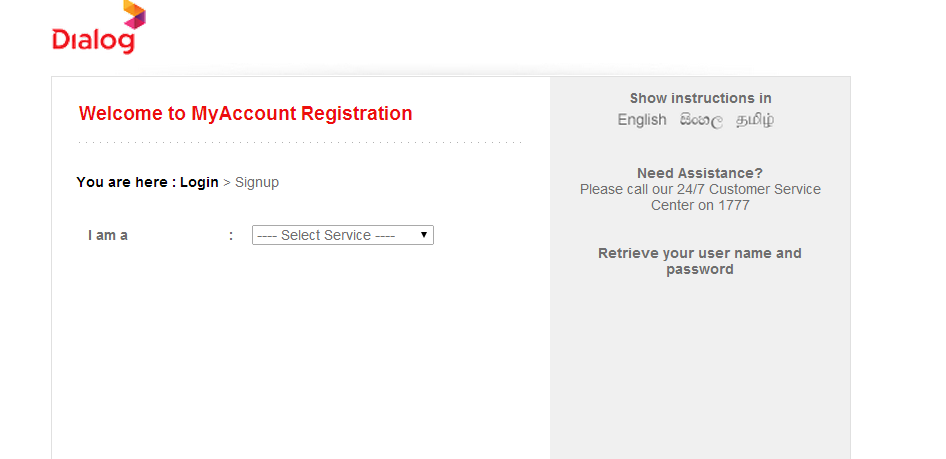 How to create a Dialog Connect v 1.0 account to login Ideamart