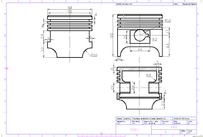 techdrawing: DRAWING PISTON