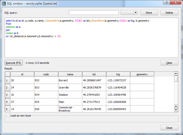dominoc925: SpatiaLite query to join point features by distance