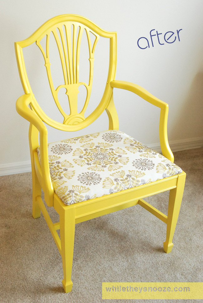 While They Snooze: Side Chair Makeover
